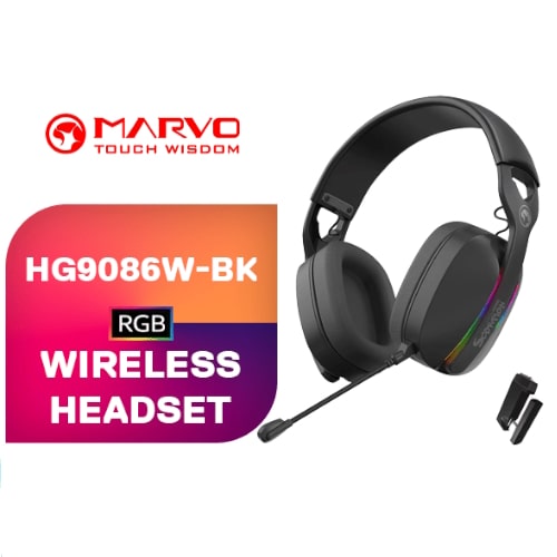 Slušalice Wireless Bluetooth gejmerske Pulz 70W Marvo Scorpion RGB ...